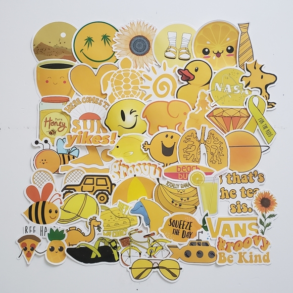 Accessories | 315 5pcs Yellow Stickers | Poshmark